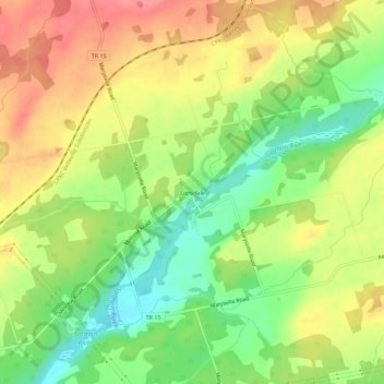 Carte topographique Lonsdale, altitude, relief