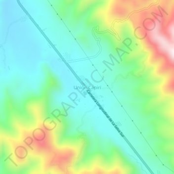 Carte topographique Union Capiri, altitude, relief