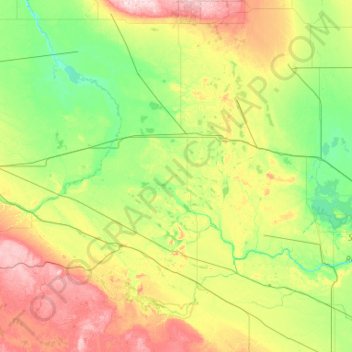 Carte topographique Pierce, altitude, relief