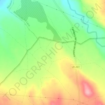 Carte topographique Rastro la Cueva, altitude, relief