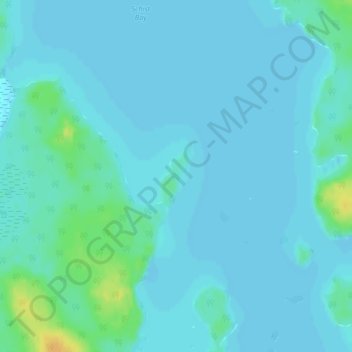 Carte topographique Alligator Point, altitude, relief