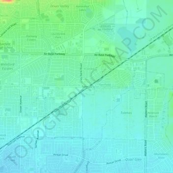 Carte topographique Tolenas, altitude, relief