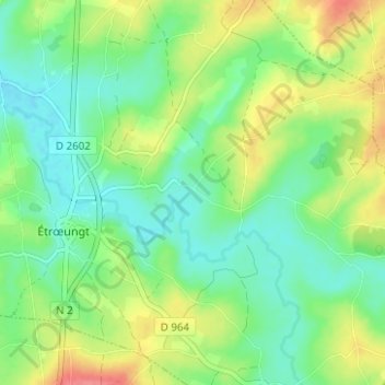 Carte topographique Cloussy, altitude, relief