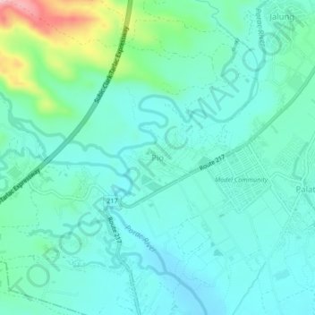Carte topographique Pio, altitude, relief