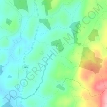Carte topographique Shannon Pot, altitude, relief