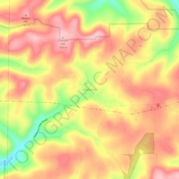 Carte topographique Hebron, altitude, relief