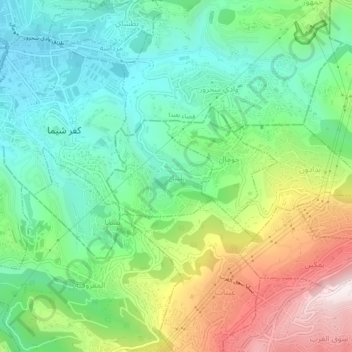 Carte topographique Blaybel, altitude, relief