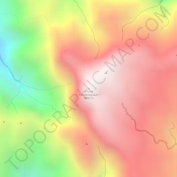Carte topographique Mount Pandadagsaan, altitude, relief