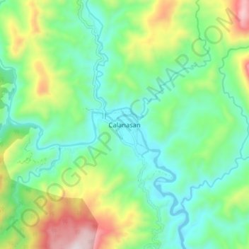 Carte topographique Calanasan, altitude, relief