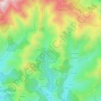 Carte topographique Court, altitude, relief