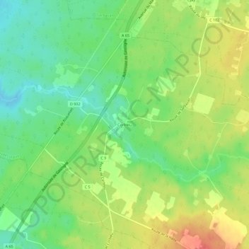 Carte topographique Corbleu, altitude, relief