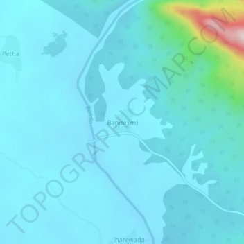 Carte topographique Bande (m), altitude, relief