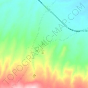 Carte topographique Eren, altitude, relief