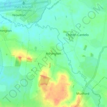Carte topographique Ashington, altitude, relief
