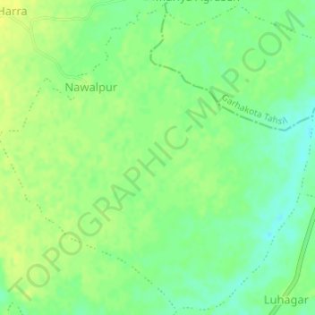 Carte topographique Nawalpur, altitude, relief