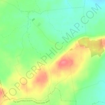 Carte topographique Granagh, altitude, relief