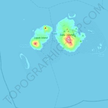 Carte topographique Siasi, altitude, relief