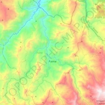 Carte topographique Paime, altitude, relief