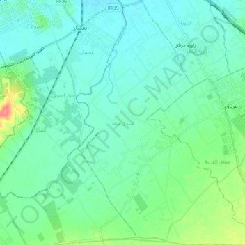 Carte topographique Sidi Saad, altitude, relief