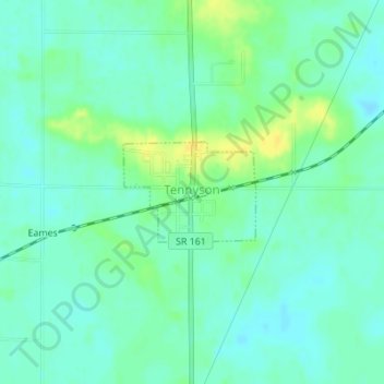 Carte topographique Tennyson, altitude, relief