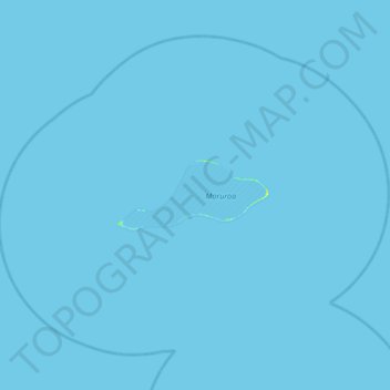 Carte topographique Moruroa, altitude, relief