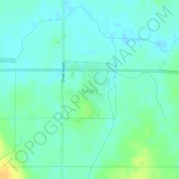 Carte topographique Bagley, altitude, relief