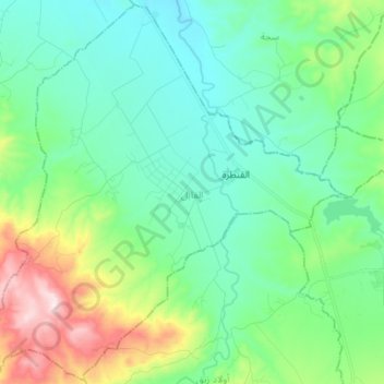 Carte topographique El Kabel, altitude, relief