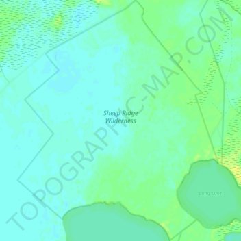 Carte topographique Sheep Ridge Wilderness, altitude, relief