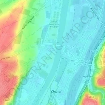 Carte topographique 4681, altitude, relief