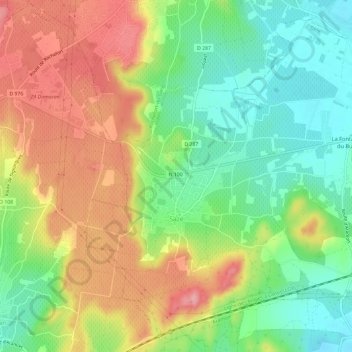 Carte topographique Saze, altitude, relief
