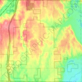 Carte topographique Maple Forest Township, altitude, relief