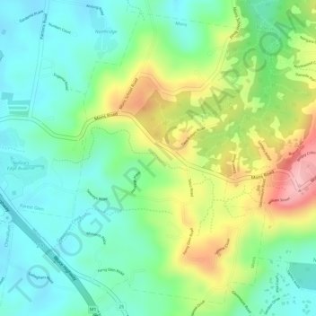 Carte topographique Mons, altitude, relief