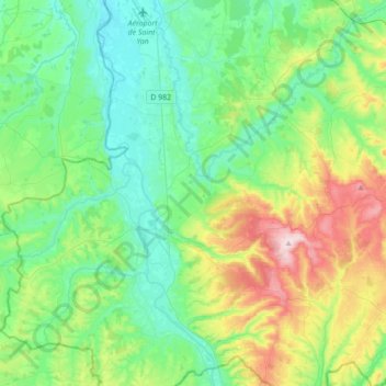 Carte topographique 71110, altitude, relief