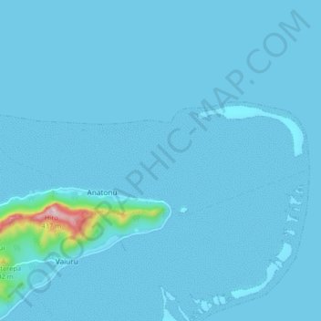 Carte topographique Anatonu, altitude, relief