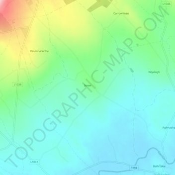 Carte topographique Soran, altitude, relief