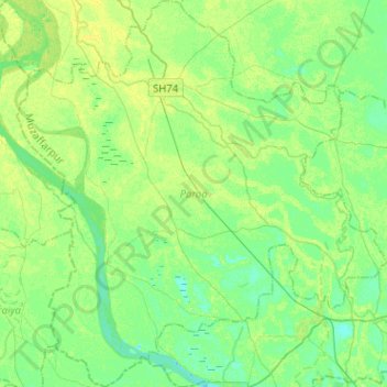 Carte topographique Paroo, altitude, relief