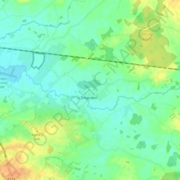 Carte topographique Smarden, altitude, relief
