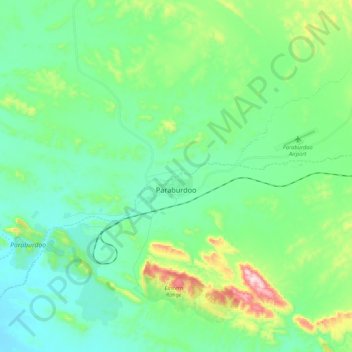 Carte topographique Paraburdoo, altitude, relief