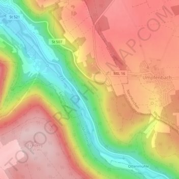 Carte topographique 63928, altitude, relief