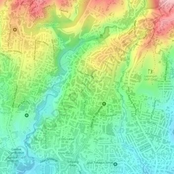 Carte topographique Dago, altitude, relief