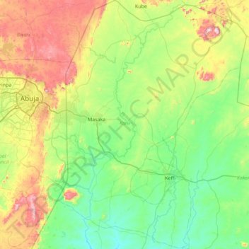 Carte topographique Karu, altitude, relief