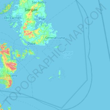 Carte topographique General Luna, altitude, relief