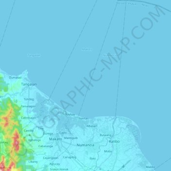 Carte topographique Numancia, altitude, relief