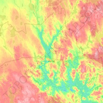 Carte topographique Virrat, altitude, relief