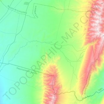 Carte topographique Municipio de La Candelaria, altitude, relief