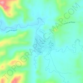 Carte topographique Saco, altitude, relief