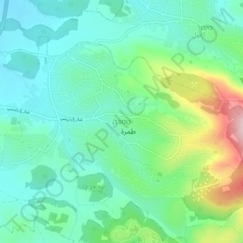 Carte topographique Tamra, altitude, relief