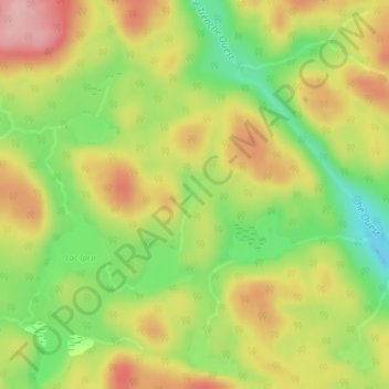 Carte topographique Lac Rémy, altitude, relief