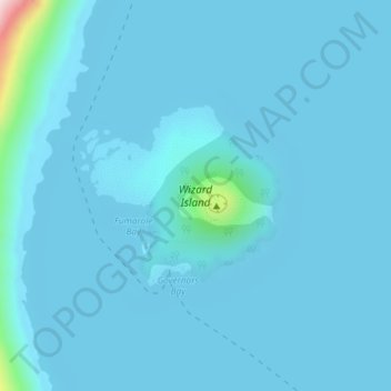 Carte topographique Wizard Island, altitude, relief