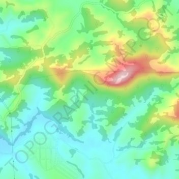 Carte topographique Serra da Tamanca, altitude, relief